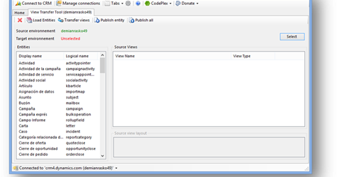 Microsoft Dynamics CRM Blog: CRM to all: XrmToolbox: View Transfer Tool