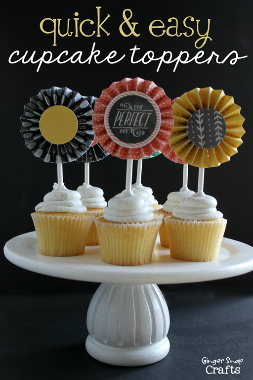 Ginger Snap Crafts Quick Easy Cupcake Toppers tutorial ginger-snap-crafts-quick-easy-cupcake-toppers-tutorial
