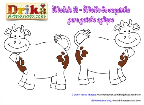 Moldes de vacas para patchwork - Imagui