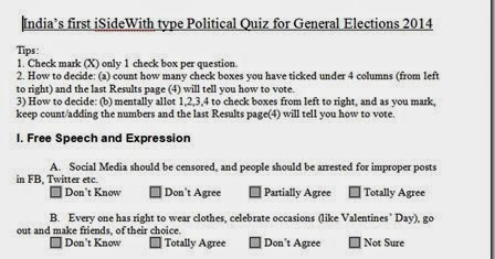 India’s iSideWith Political Quiz released