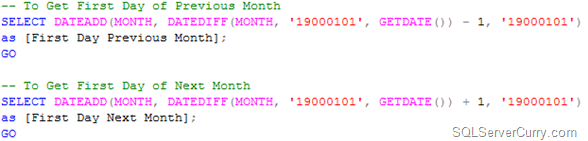 SQL Server First Day Of Previous Month sql-server-first-day-of-previous-month
