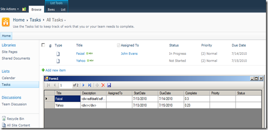 Come Across: SharePoint 2010 Client Object Model using ADO.NET and REST Services (Retrieve ...