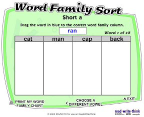 lpcomputerlab: Grade 1- Word Family Sort