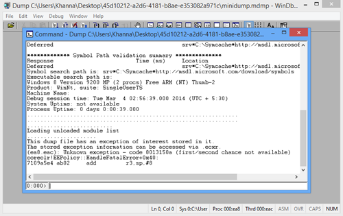 Gaurav Khanna's Blog: Use WinDBG to see crash dump details