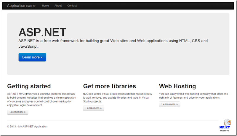 mrkt 的程式學習筆記: 使用 ASP.NET MVC 4 Bootstrap Layout Template (VS2012) mrkt 的程式學習筆記: 使用 ASP.NET MVC 4 Bootstrap Layout Template (VS2012)