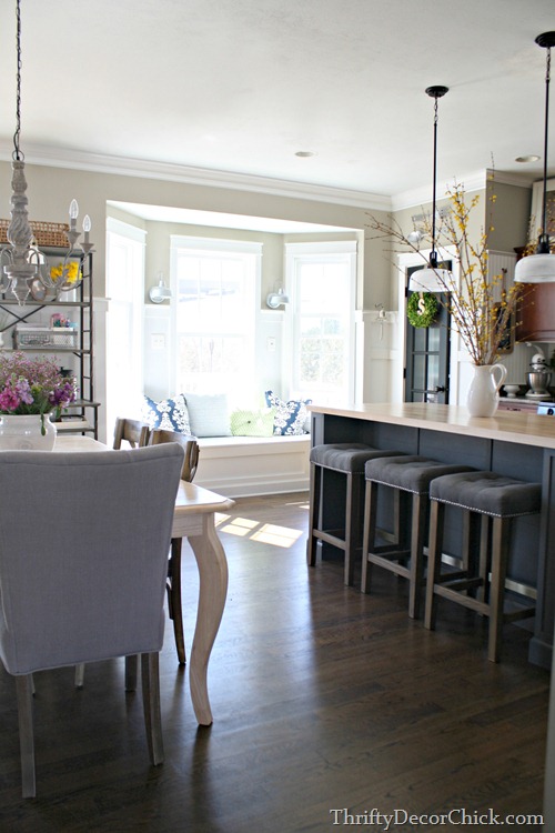 Kitchen reno progress with bay window seat | Thrifty Decor Chick ...