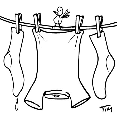 DIBUJOS DE ROPA TENDIDA PARA COLOREAR