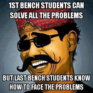 LAST BENCH STUDENT FIRST BENCH STUDENT- FUNNY PICS | FUNNY INDIAN ...