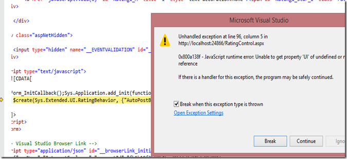 Dotnet Galaxy: 0x800a138f - JavaScript runtime error: Unable to get ... Dotnet Galaxy: 0x800a138f - JavaScript runtime error: Unable to get ...