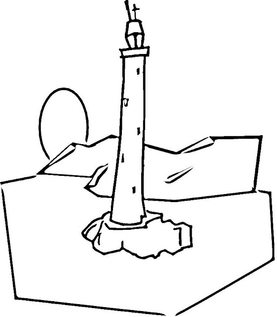 LIGHTHOUSE COLORING DRAWINGS LIGHTHOUSE