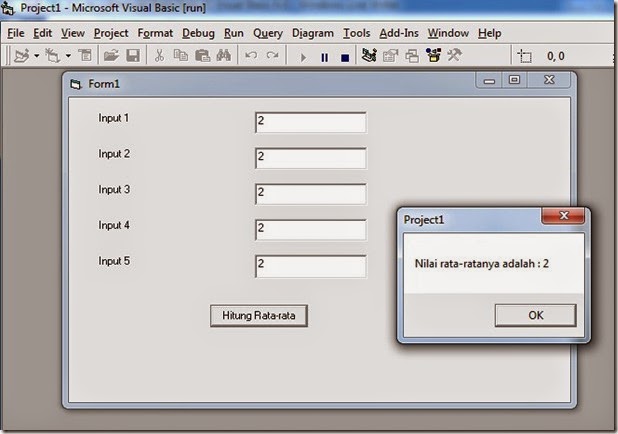 Mencari Rata-Rata Di Visual Basic 6.0 - Teknik Informatika