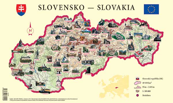Na Skútri: Mapa Slovenska ....