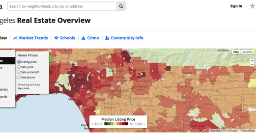 Link Focus: Trulia - average home prices, crime and school stats ...