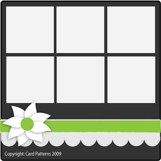 Card layout - 6 squares | Card patterns, Card layout, Card sketches