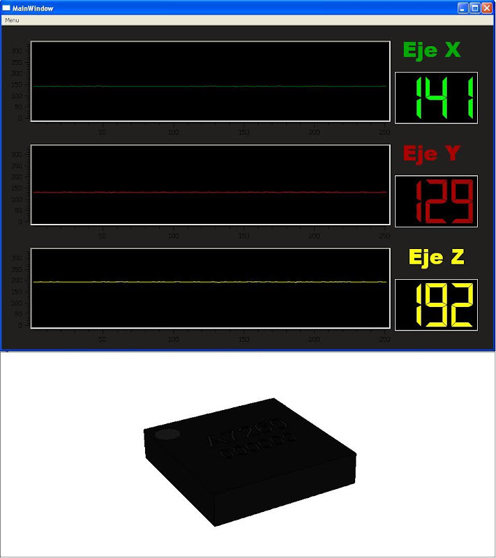 Brightbase: Prueba del acelerómetro MMA7260 con PIC y PyQwt