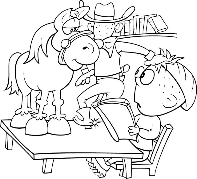 NIÑOS Y LECTURA PARA COLOREAR