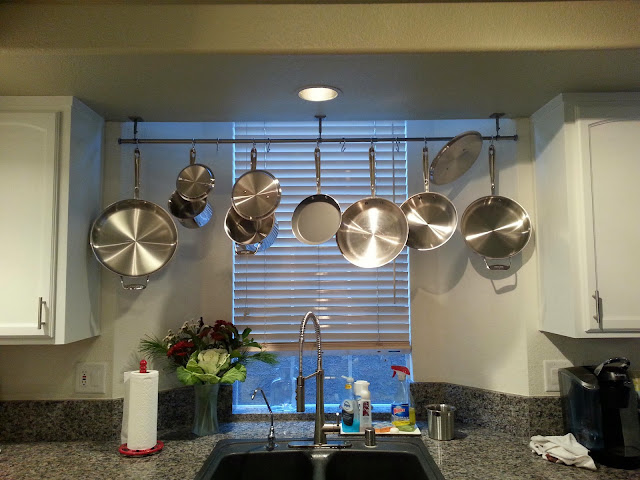 Ramblings and Rants of a CrAzY Mom: DIY Pot Rack - Pot Rack Bar