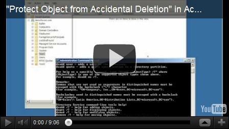 Learning about Active Directory: "Protect Object from Accidental Deletion” in Active Directory