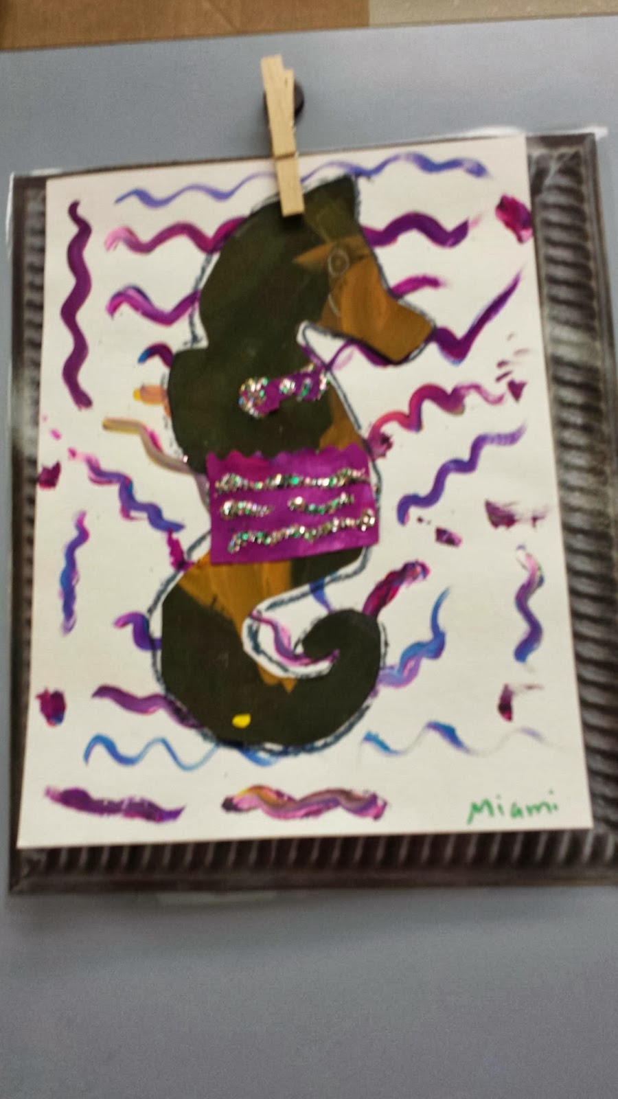 Mrs. Mona Lisa's Art Spot!: 2nd grade Eric Carl inspired seahorses!