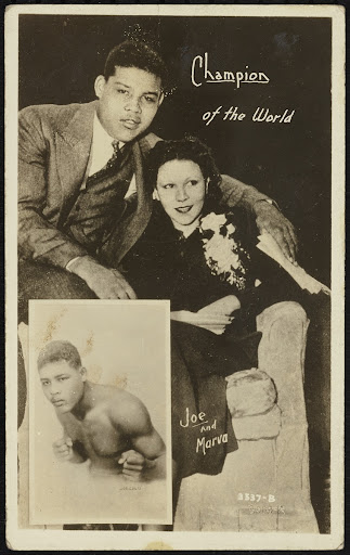 Joe and Marva Louis postcard - Hayti Community — Google Arts & Culture