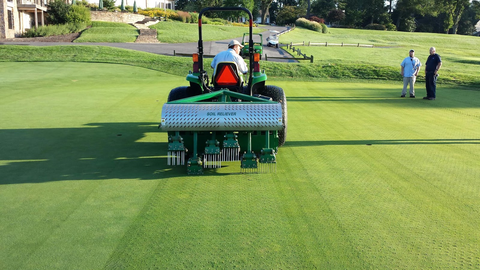 Kennett Square Golf and Country Club: Deep-tine aeration on greens