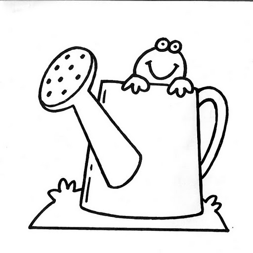 Dibujo de una regadera para colorear - Imagui