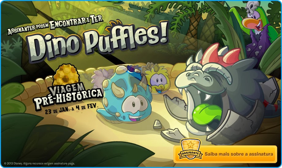 Mystic Club Penguin: Adote Puffles Dinossauros em breve!