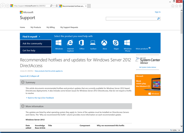 Link Windows Server 2012 Directaccess Recommended Updates Mindcore Techblog
