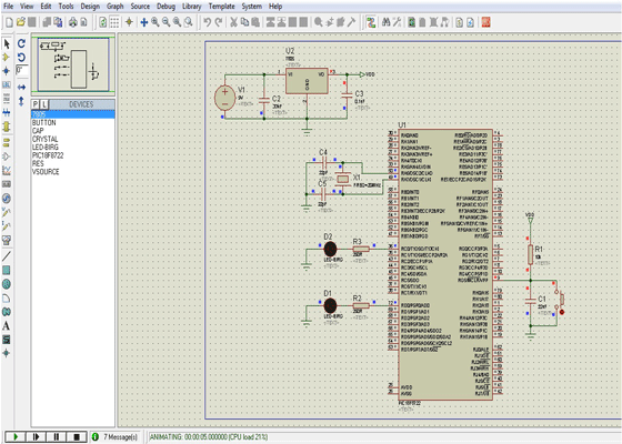 Embedded Electronics Blog Led Blinking In Pic18 Using C With Proteus Simulation