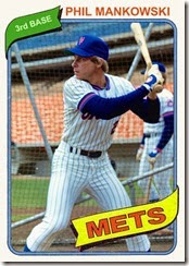 1980 Baseball Card Update: 1980 New York Mets (5th): 67-95, 24GB