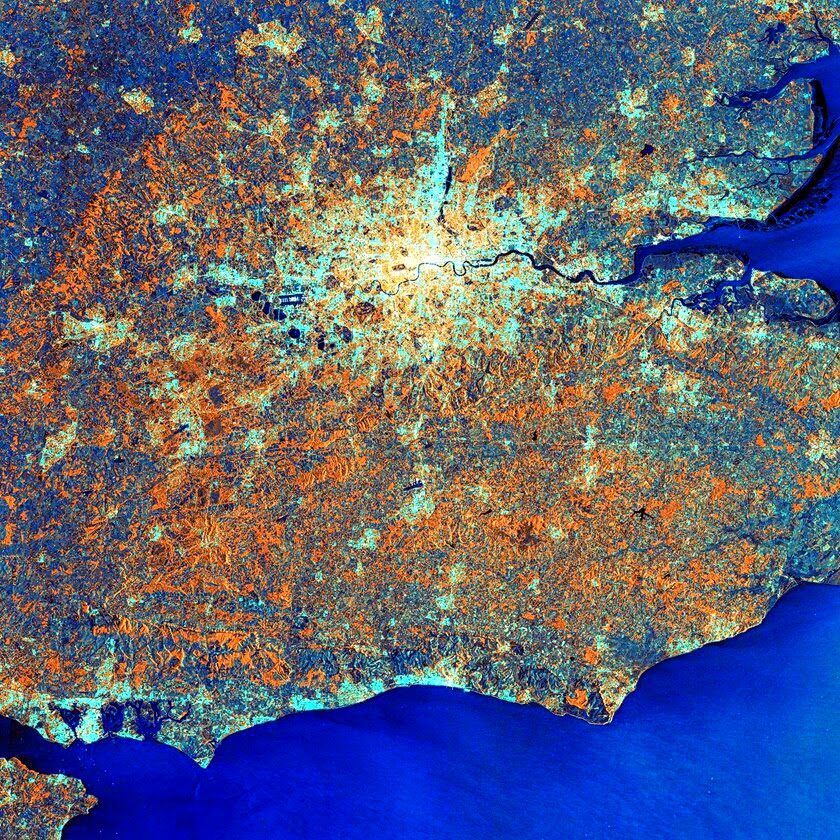 Nature's Masterpieces: London viewed by earth-observatory satellite of ...