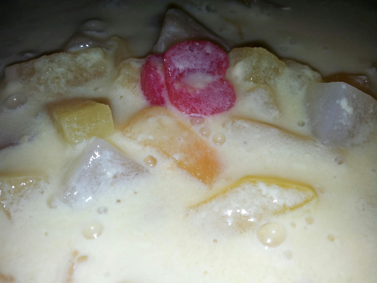 ZULFAZA LOVES COOKING: Puding kastard fruit cocktail