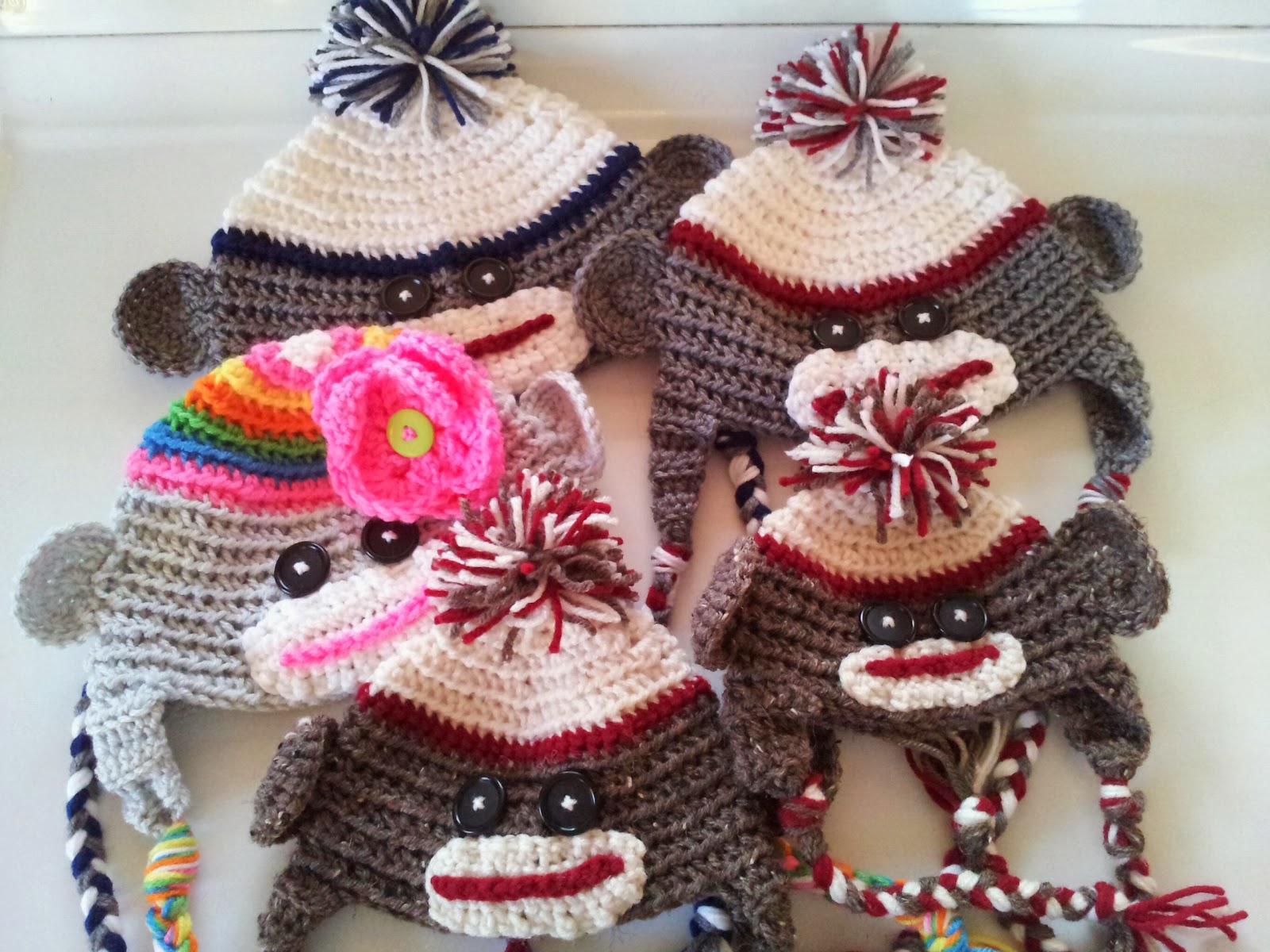 Dusty's Country Crochet: Sock Monkey Hats