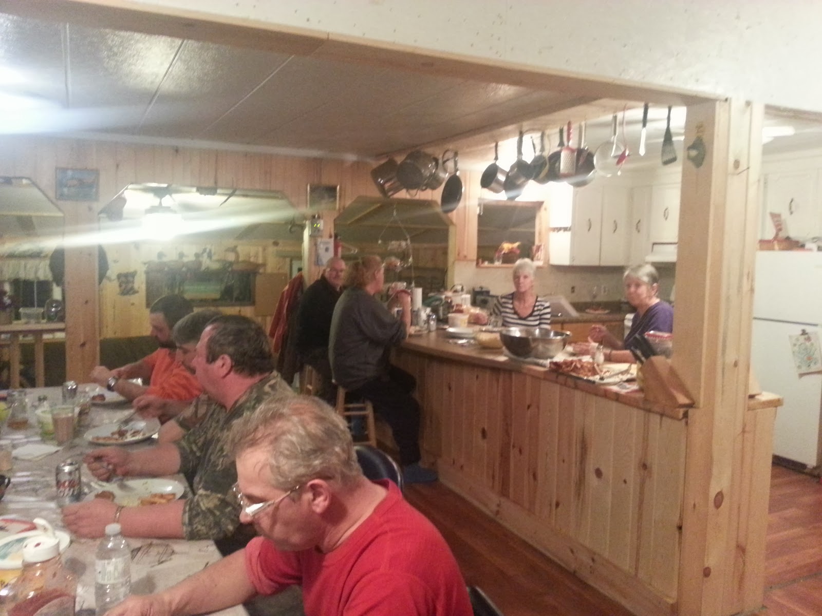 Porcupine Creek White Tail Hunt Camp: fish fry with the Carrier crowd