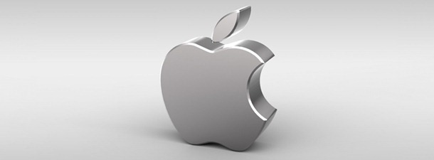 3D Apple Logo Metallic - Facebook timeline covers