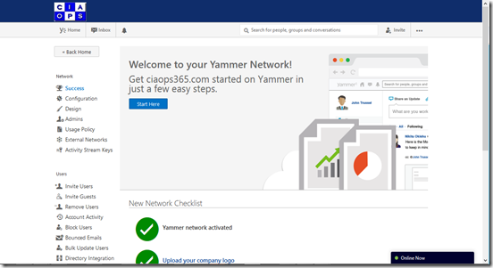 Basic Yammer Administration via Office 365 – CIAOPS