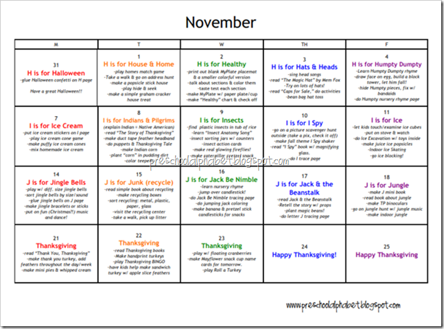 Preschool Alphabet Preschool Plan For November preschool-alphabet-preschool-plan-for-november