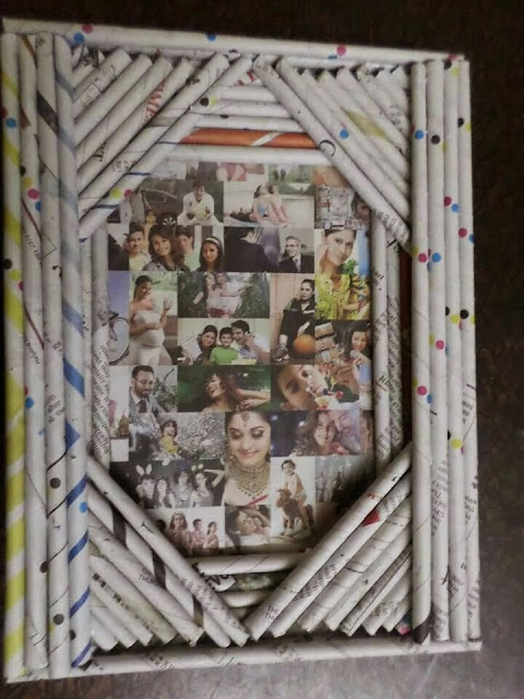 Chirping Talk: Best Out of Waste- Photo Frame made Using Newspaper