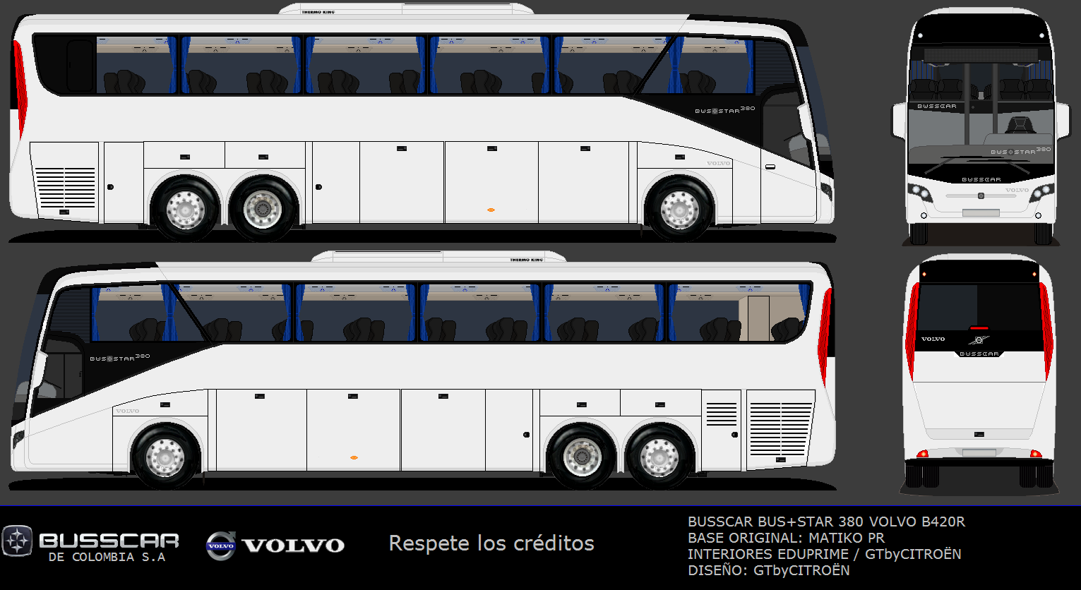 Bases Chile: (Modelo Ficticio) Busscar Busstar 380 Volvo B420R