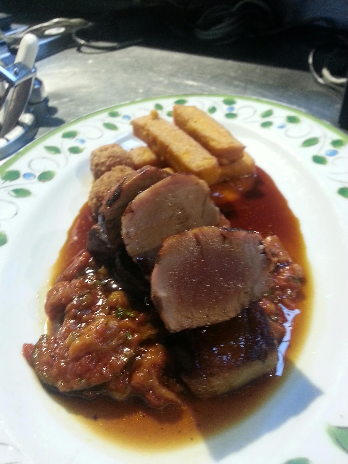 lulu restaurant: Pork tenderloin.pork belly.pig head croquettes ...