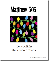 Memory Verse Helps-Matthew 5:16