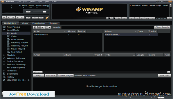 Free Download Screen Winamp Player - getyes