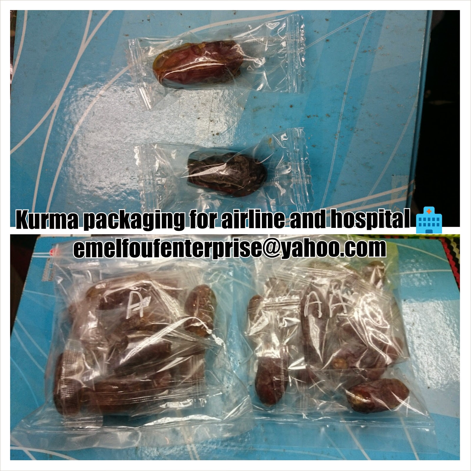 Kurma packaging for airline and hospital