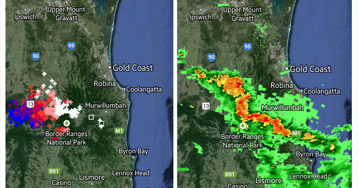 Severe storms firing up over the Gold Coast | weathergc.com | Gold ...