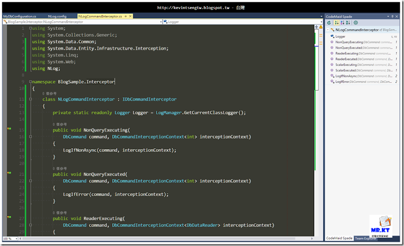 Mrkt 的程式學習筆記 初探 Entity Framework 6 Intercepting Part 1