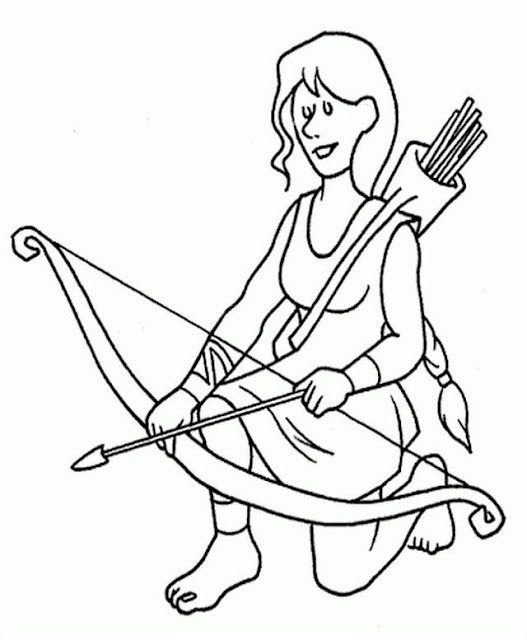 DIBUJOS DE ARQUEROS PARA COLOREAR