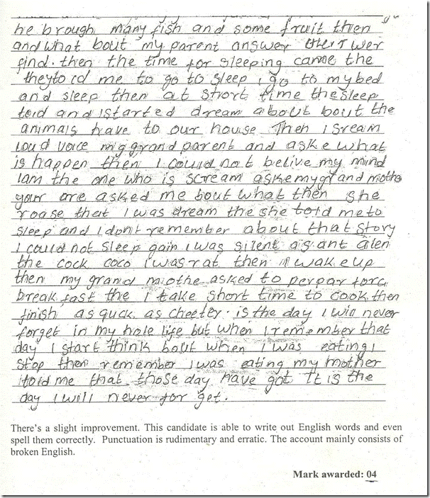 k.c.p.e revision resource: KCPE 2004 Composition analysis