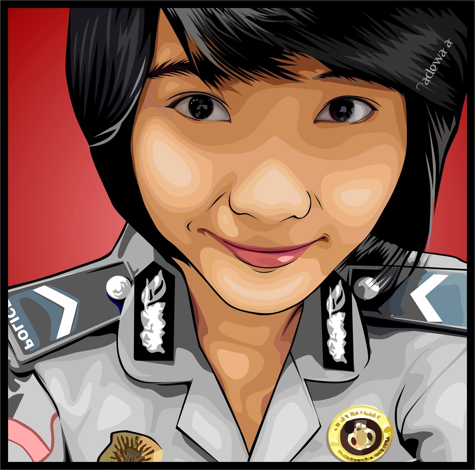 Vector Seni Kartun : Vector kartun polwan
