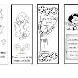 Marcapáginas para colorear