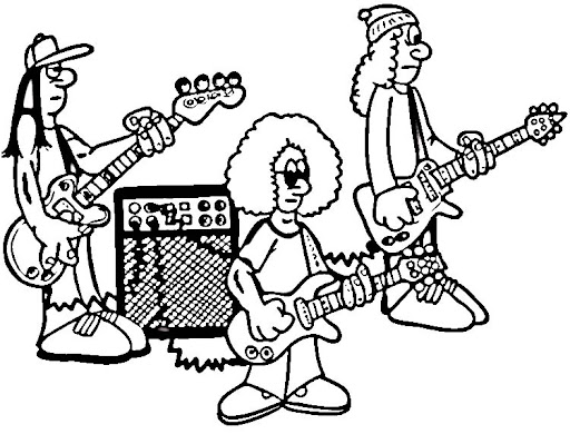 DIBUJOS DE BANDAS PARA COLOREAR Y PINTAR